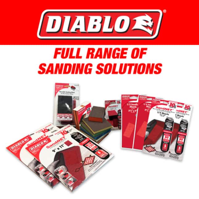 DIABLO 1/3 Sheet 220-Grit SandNET Reusable Hand Sanding Sheets ...