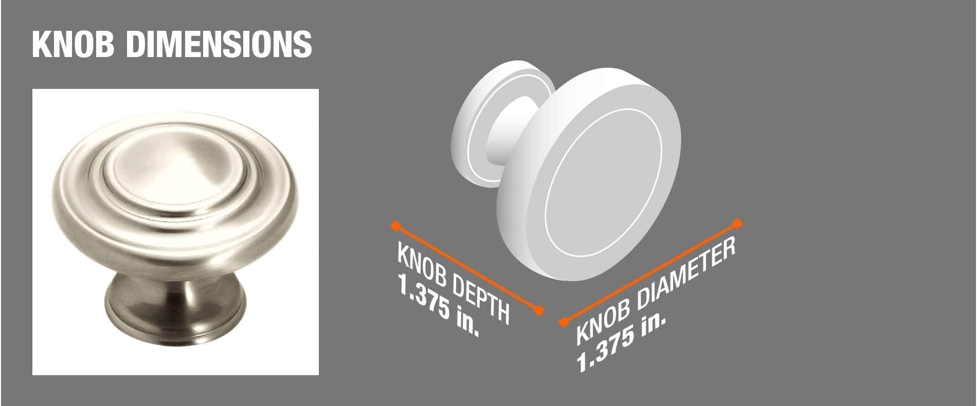 Amerock Inspirations 1-5/16 in. (33mm) Classic Satin Nickel Round ...