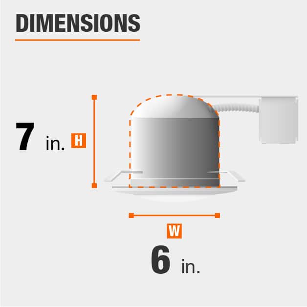 Commercial Electric 6 in. IC Remodel Airtight Recessed Can Light ...
