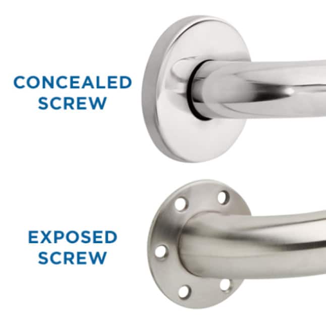 Franklin Brass 1 1/4 in. x 18 in. Concealed Screw Grab Bar in Brushed ...