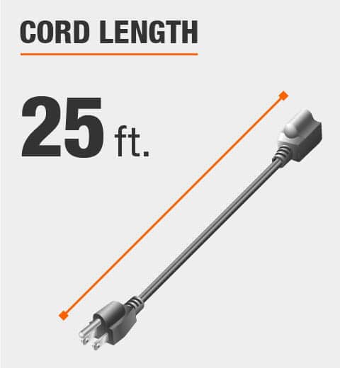 HDX 25 ft. 16/3 Light Duty Indoor/Outdoor Extension Cord, Orange HD#277 ...