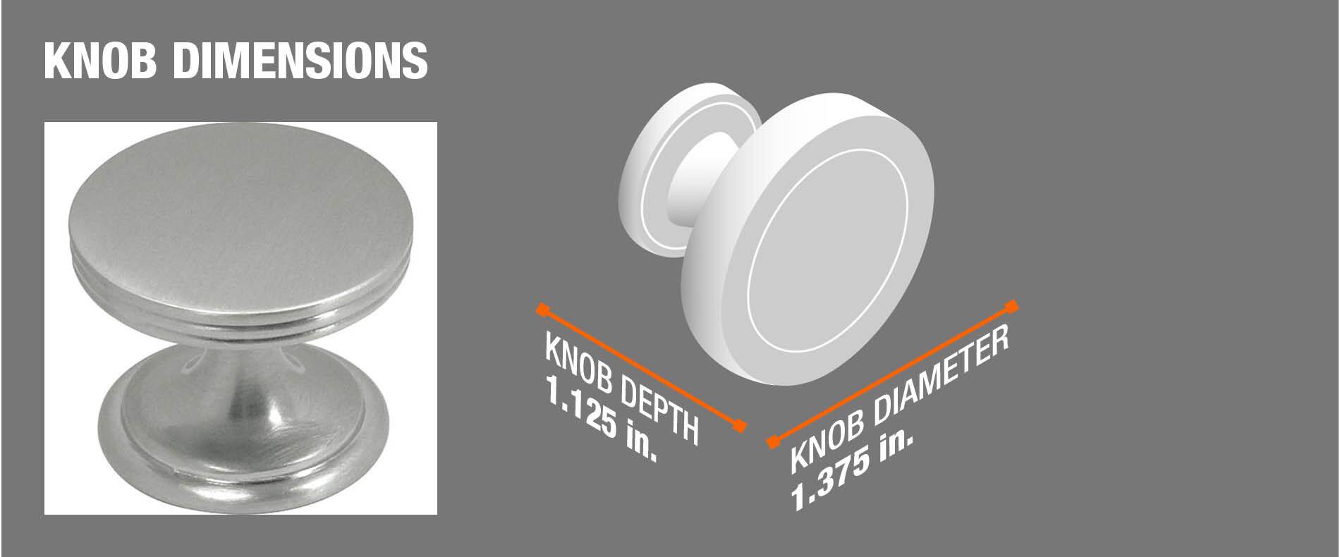 HICKORY HARDWARE American Diner 1-3/8 in. Satin Nickel Cabinet Knob ...