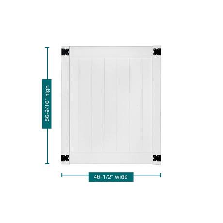 Veranda Pro Series 4 ft. W x 5 ft. H White Vinyl Woodbridge Privacy ...