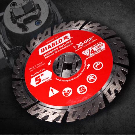 DIABLO 4.5 in. Diamond Rimmed Disc for Metal Cutting with X-Lock and 7/ ...