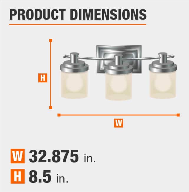 Hampton Bay Architecture 4-Light 32.75 in. Brushed Nickel Transitional ...