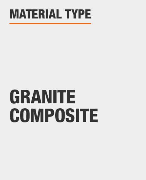 Glacier Bay Grande Dual Mount Composite Granite 35 in. 4-Hole Double ...