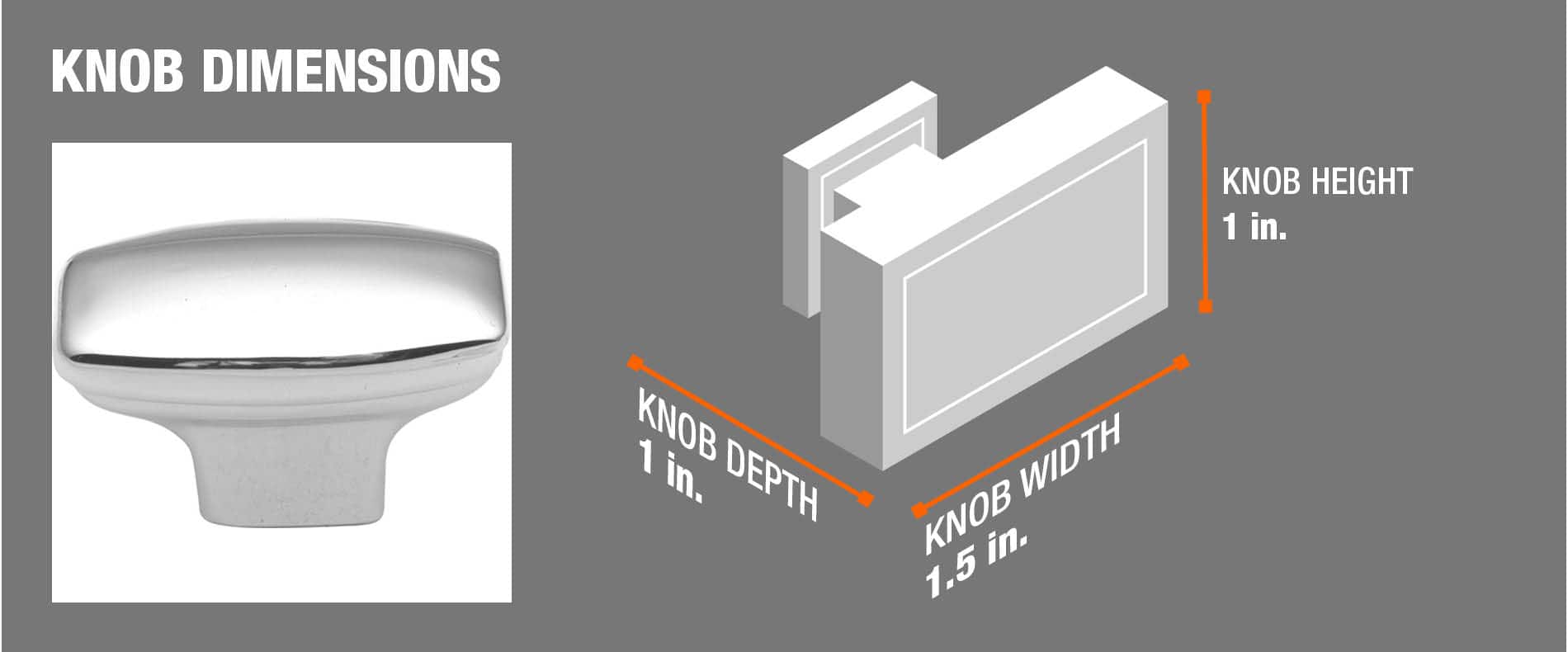 HICKORY HARDWARE Eclipse 1-1/2 in. Polished Chrome Cabinet Knob P208-26 ...