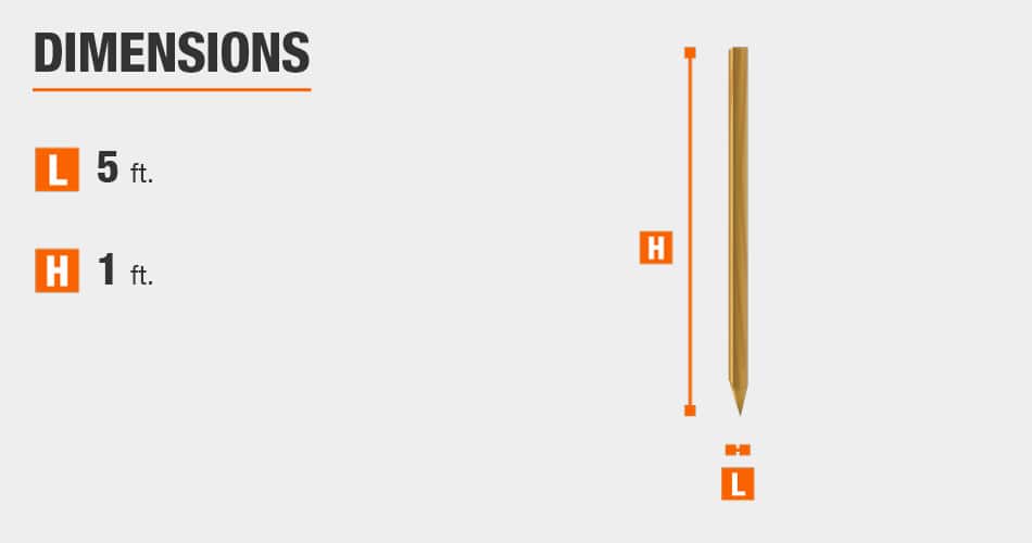 Everbilt 1 in. x 2 in. x 60 in. Oak Fence Post 14666 - The Home Depot