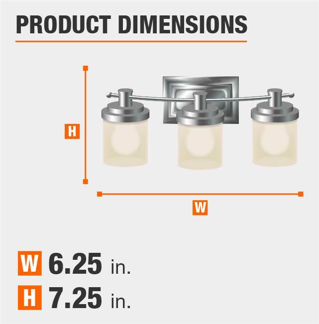 Hampton Bay Sheldon 4-Light Brushed Nickel Vanity Light with Frosted ... Hampton Bay Sheldon 4-Light Brushed Nickel Vanity Light with Frosted ...