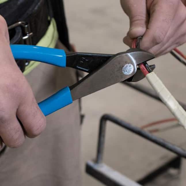 Klein Tools 7 in. Standard Long Nose Side Cutting Pliers with Spring ...