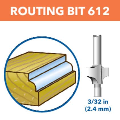 Dremel 1/8 in. Rotary Tool Straight Router Bit for Wood and Soft ...