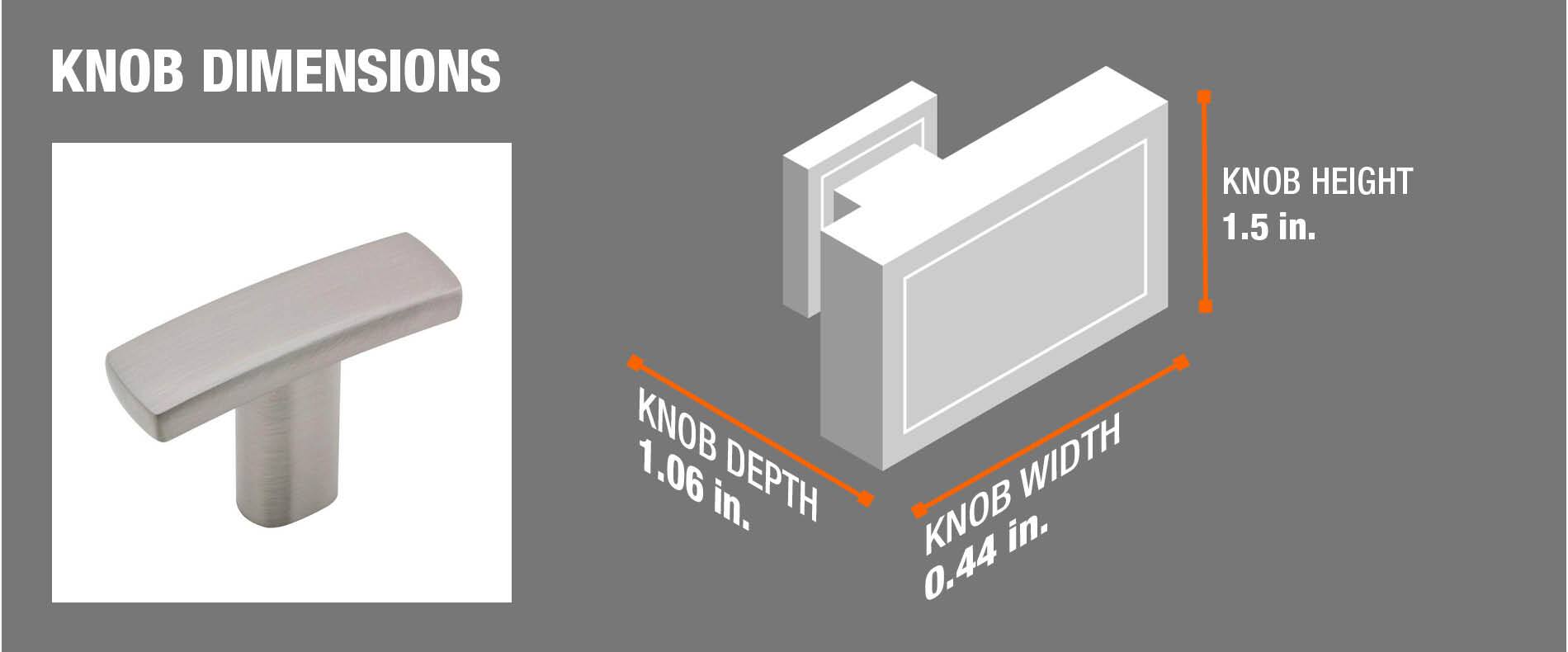 Richelieu Hardware Padova Collection 1-1/2 in. (38 mm) Classic Brushed ...