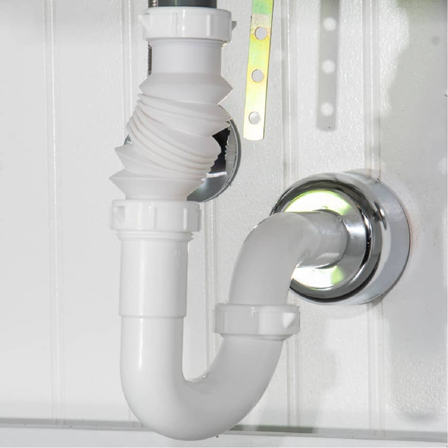 Oatey 1-1/2 in. x 12 in. White Plastic Solvent Weld Sink Drain ...