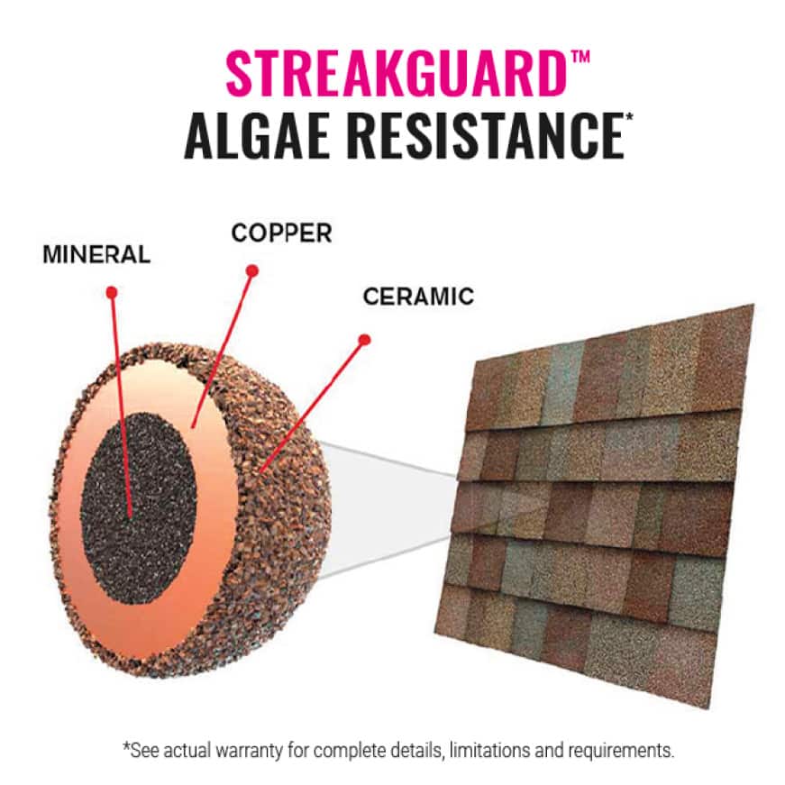 Owens Corning Supreme Driftwood Algae Resistant 3-Tab Roofing Shingles ...