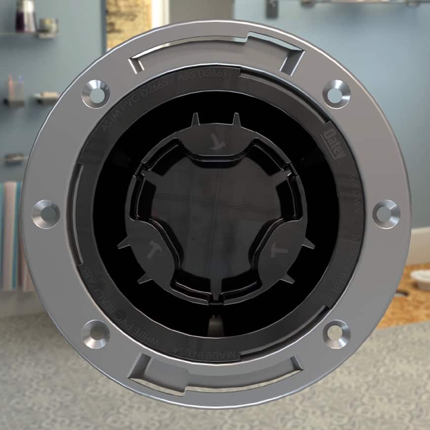 Oatey Twist-N-Set 3 in. ABS Open Toilet Flange 436552 - The Home Depot