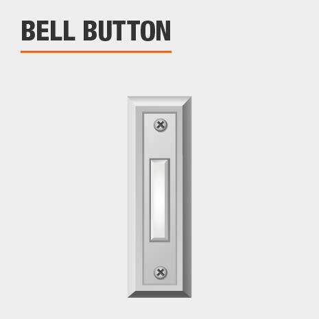 Hampton Bay Wired Doorbell Push Button, Black HB-667-02 - The Home Depot