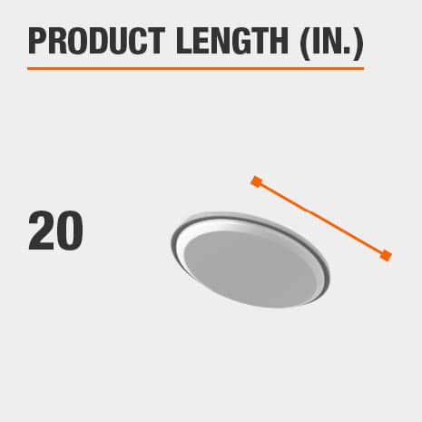 Commercial Electric 20 in. White Round LED Flush Mount Ceiling Light ...