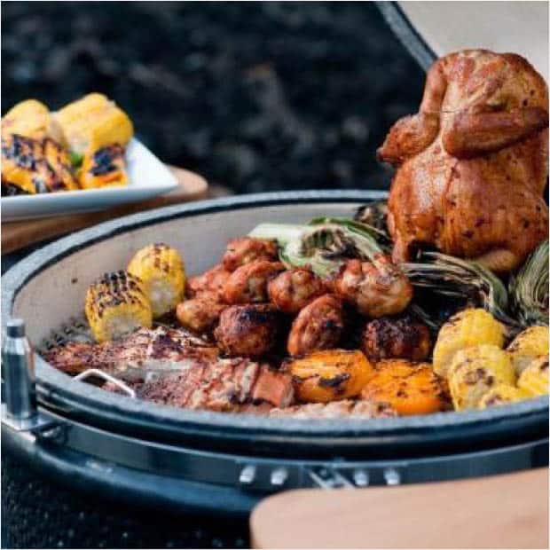Vision Grills 22 in. Kamado S-Series Ceramic Charcoal Grill in Chili ...