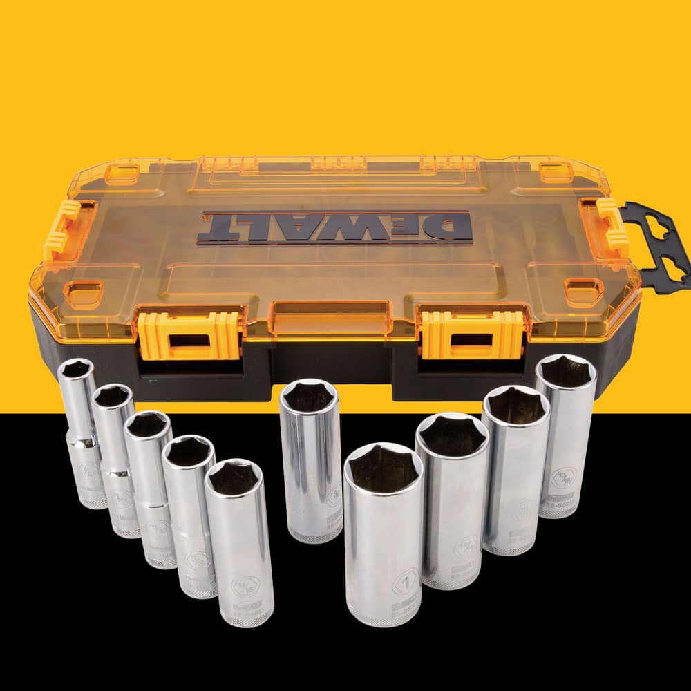 DEWALT 1/2 in. Drive Metric Impact Socket Set (7-Piece)-DWMT74737 - The ...