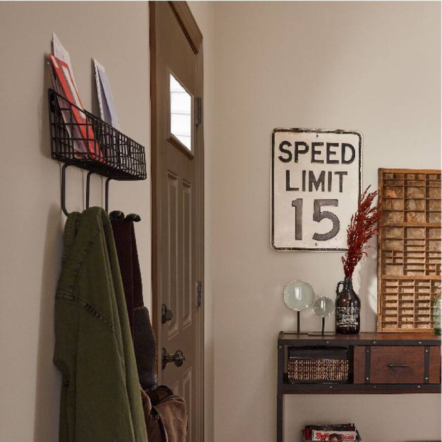 Liberty 18 in. Smoke and Matte Black Metal Banded Hook Rack R30249-MUL ...