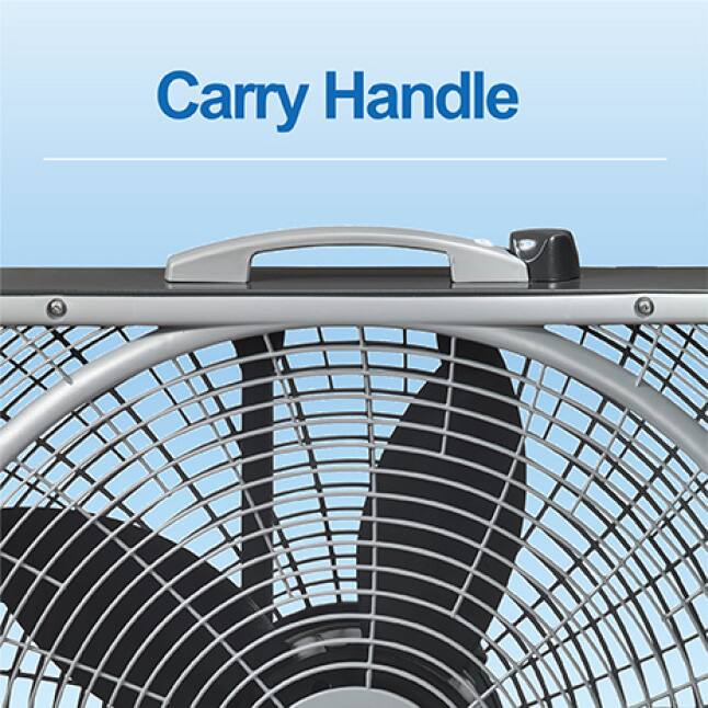 Lasko 20 in. 3 Speeds Box Fan in Gray with Weather-Shield Design for ...