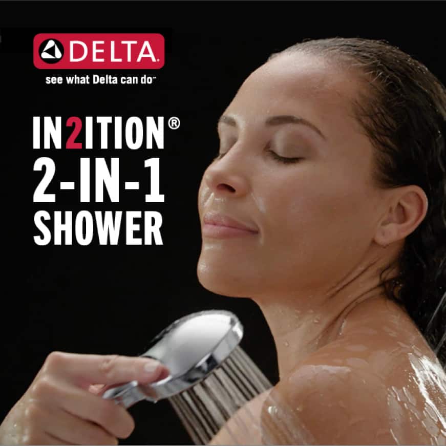 Delta In2ition Two-in-One 5-Spray 6.9 in. Dual Wall Mount Fixed and ...