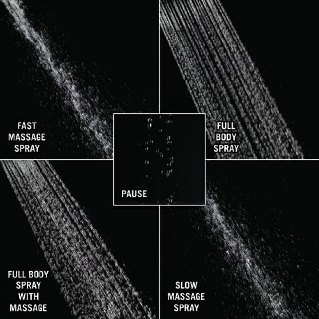 Delta In2ition 5-Spray Patterns 1.75 GPM 6.81 in. Wall Mount Dual ...