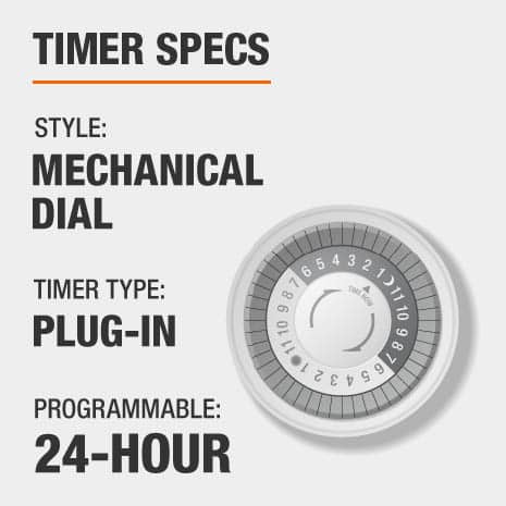 Defiant 15 Amp 24-Hour Indoor Mechanical Plug-In Big Button Timer ...