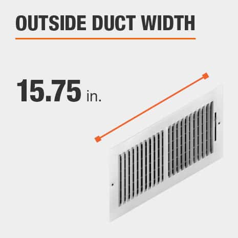 Everbilt 14 in. x 6 in. 3-Way Steel Wall/Ceiling Register in White ...