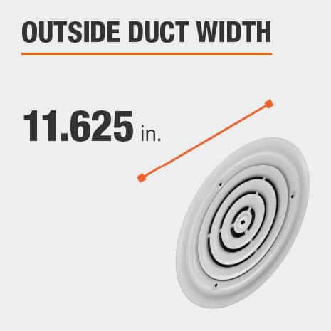 Everbilt 8 in. Steel Round Diffuser in White E80008 - The Home Depot