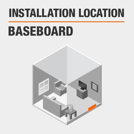 Everbilt 24 in. 3-Way Steel Baseboard Diffuser Supply in White E120SW ...