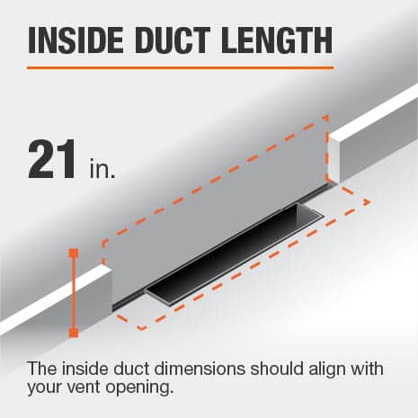 Everbilt 24 in. 3-Way Steel Baseboard Diffuser Supply in White E120SW ...