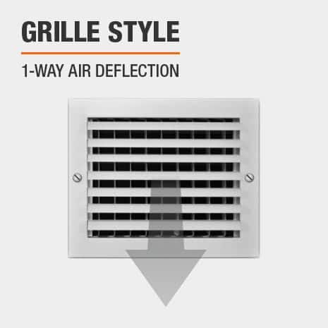 Everbilt 10 in. x 6 in. 1-Way Steel Adjustable Wall/Ceiling Register in ...
