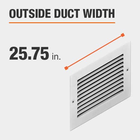 Everbilt 24 in. x 24 in. Steel Return Air Grille in White E17024X24 ...