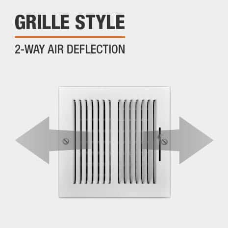 Everbilt 2 in. x 14 in. 2-Way Steel Toe-Kick Floor Grille in Brown ...