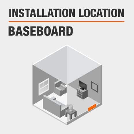 Everbilt 18 in. 3-Way Plastic Baseboard Diffuser Supply in Brown E118SBP - The Home Depot