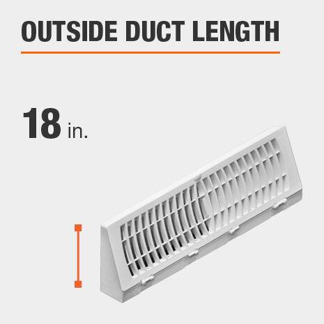 Everbilt 18 in. 3-Way Steel Baseboard Diffuser Supply in Oil Rubbed ...
