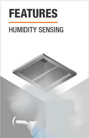 Hampton Bay 140 CFM Ceiling Mount Quick Connect Humidity Sensing ...