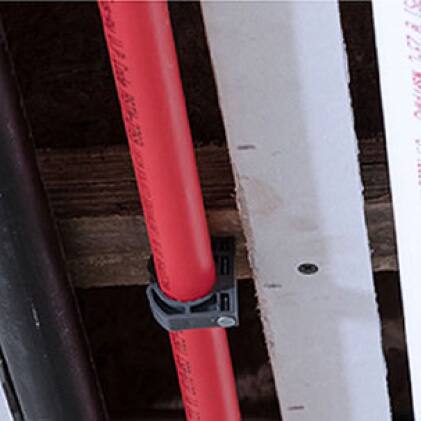 Oatey Pipe Support Bracket with 1/2 in. Insulator Pipe Clamps 33541