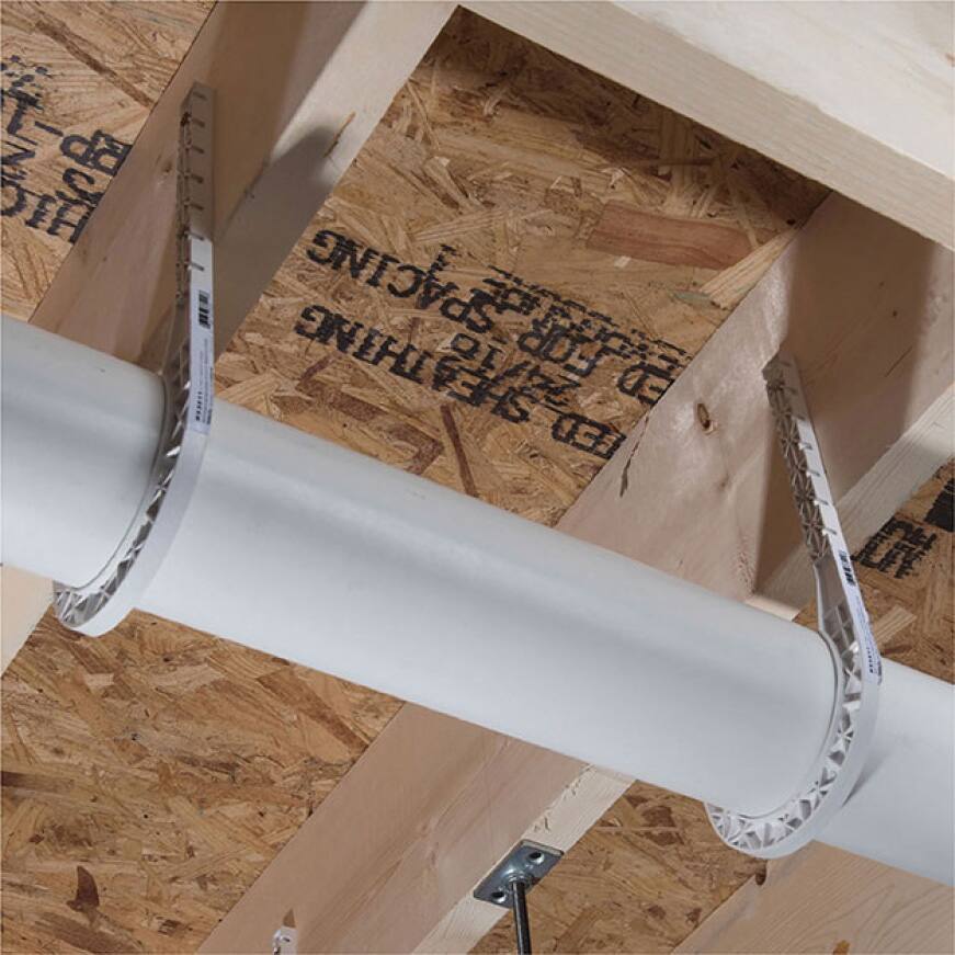 Oatey Pipe Support Bracket with 1/2 in. Insulator Pipe Clamps 33541