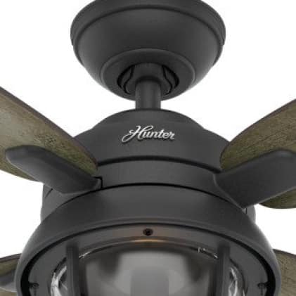 Hunter Reveille 60 in. LED Indoor Noble Bronze Ceiling Fan with Light ...