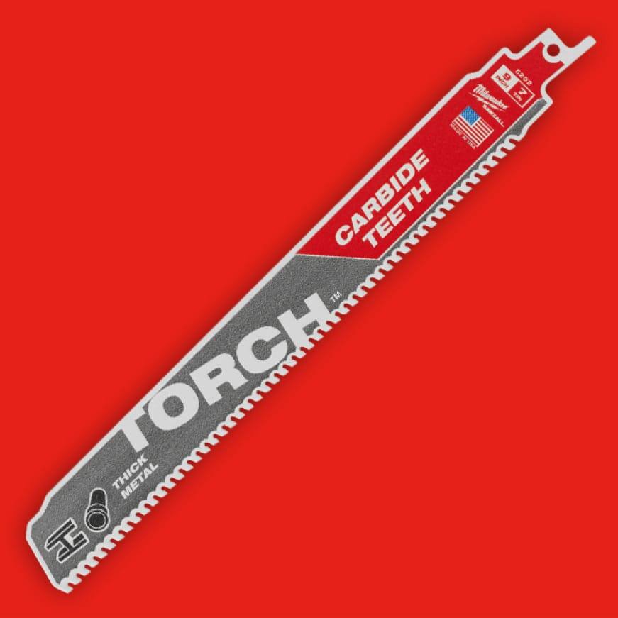 Milwaukee 12 in. 8 TPI TORCH Carbide Teeth Thick Metal Cutting SAWZALL ...