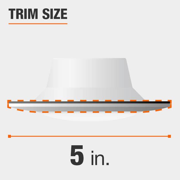 Commercial Electric 4 in. White Integrated LED Recessed Can Light Trim ...