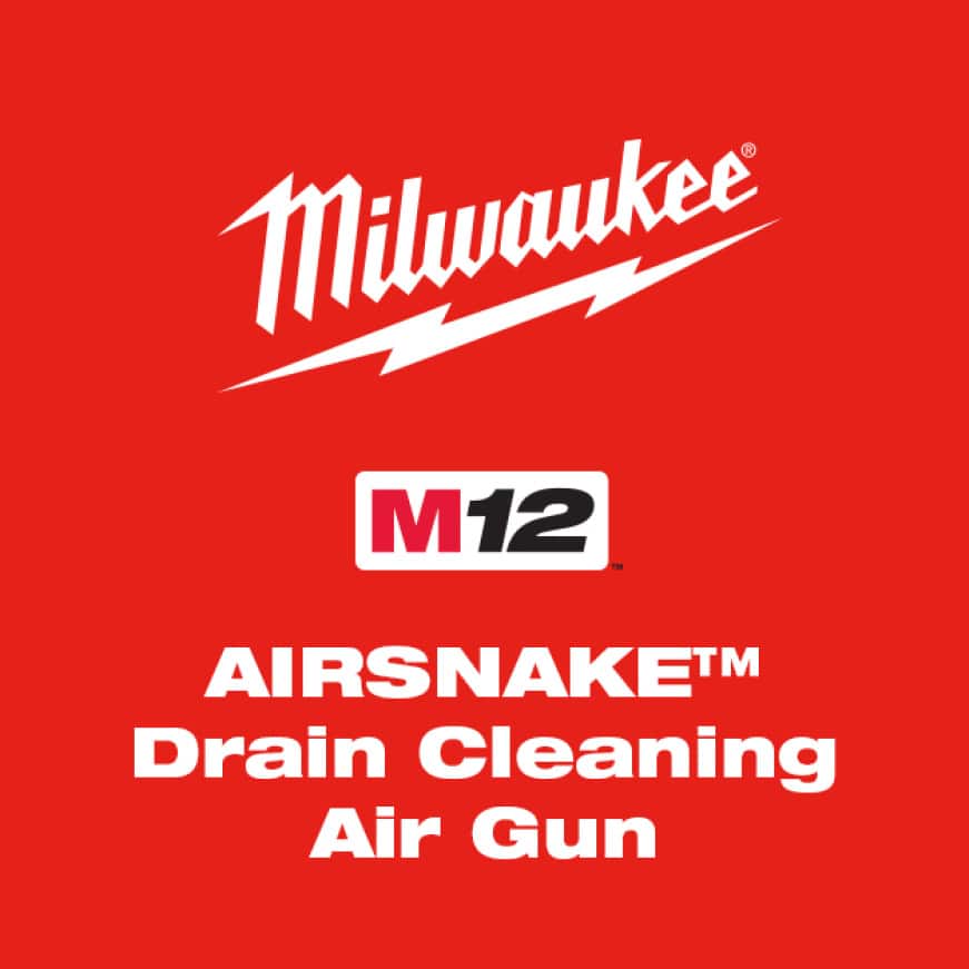 Milwaukee M12 12V Lithium-Ion Cordless Drain Cleaning Airsnake Air Gun ...
