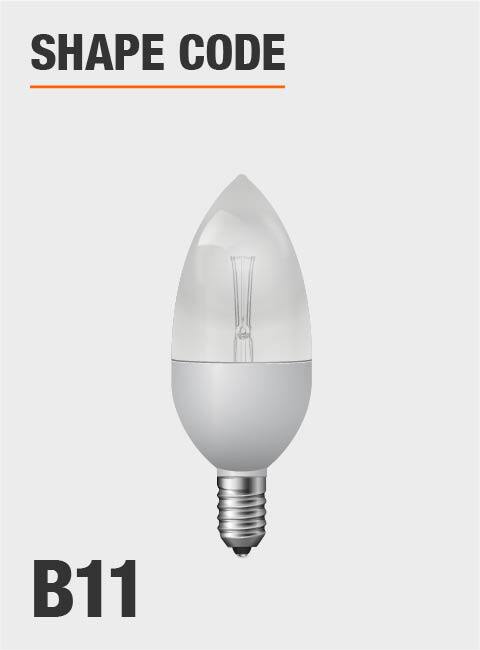 Bulbrite 40 - Watt Equivalent Warm White Light B11 (E26) Medium Screw Base Dimmable Clear 2700K ...