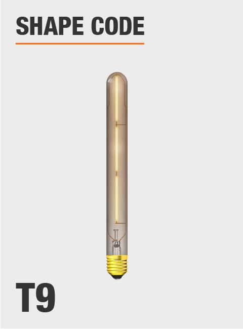 Bulbrite 40-Watt Equivalent Amber Light T9 Long (E26) Medium Screw Base Dimmable Antique LED ...