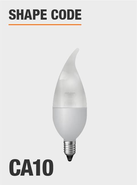 Bulbrite 40 - Watt Equivalent Warm White Light CA10 (E26) Medium Screw Base Dimmable Clear 2700K ...