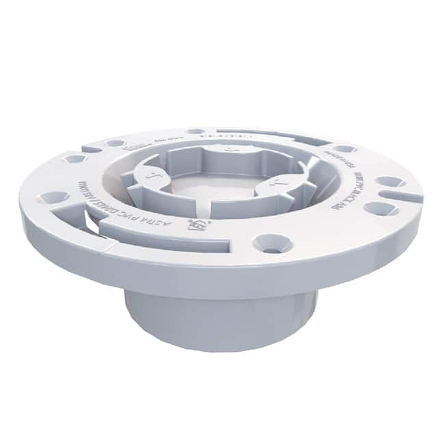 Oatey 3 in. PVC Open Spigot Toilet Flange with 45 Deg. Angle and ...