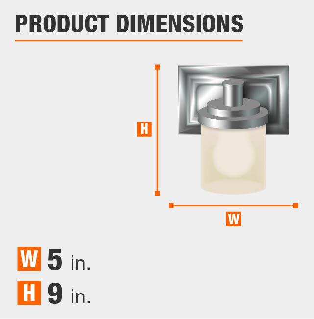 Home Decorators Collection Palermo Grove 7 in. 1-Light Antique Nickel ...