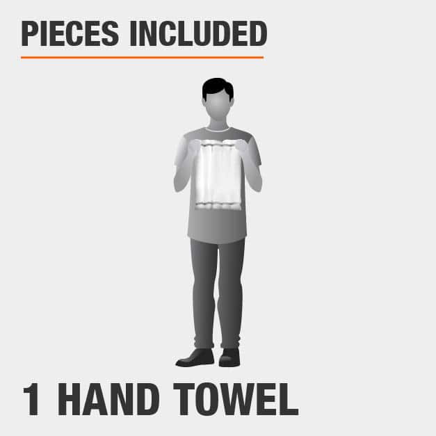 The Company Store Spectrum White Geometric Cotton Single Hand Towel ...